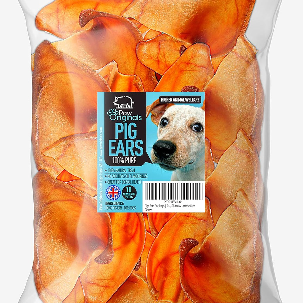 Paw Originals Air Dried Pigs Ears - 10 Pack